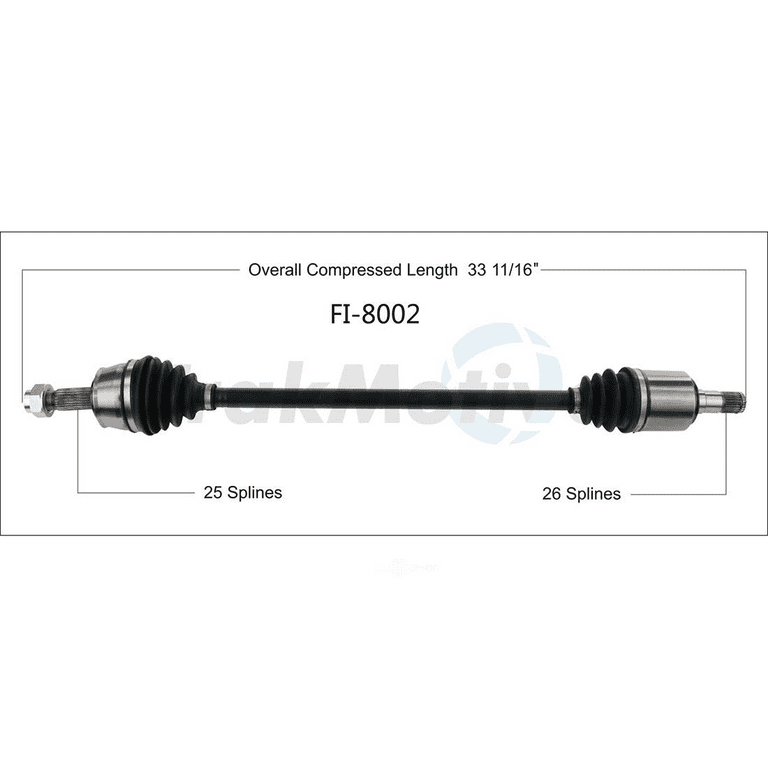 TrakMotive Front Passenger Side CV Axle CV Joint Shaft Assembly For Fiat 500 2017 Fits select 2017 FIAT 500 ABARTH