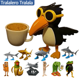 Tralalero Tralala 6 Inch Italian Brainrot Action Figures Crow Coffee ...