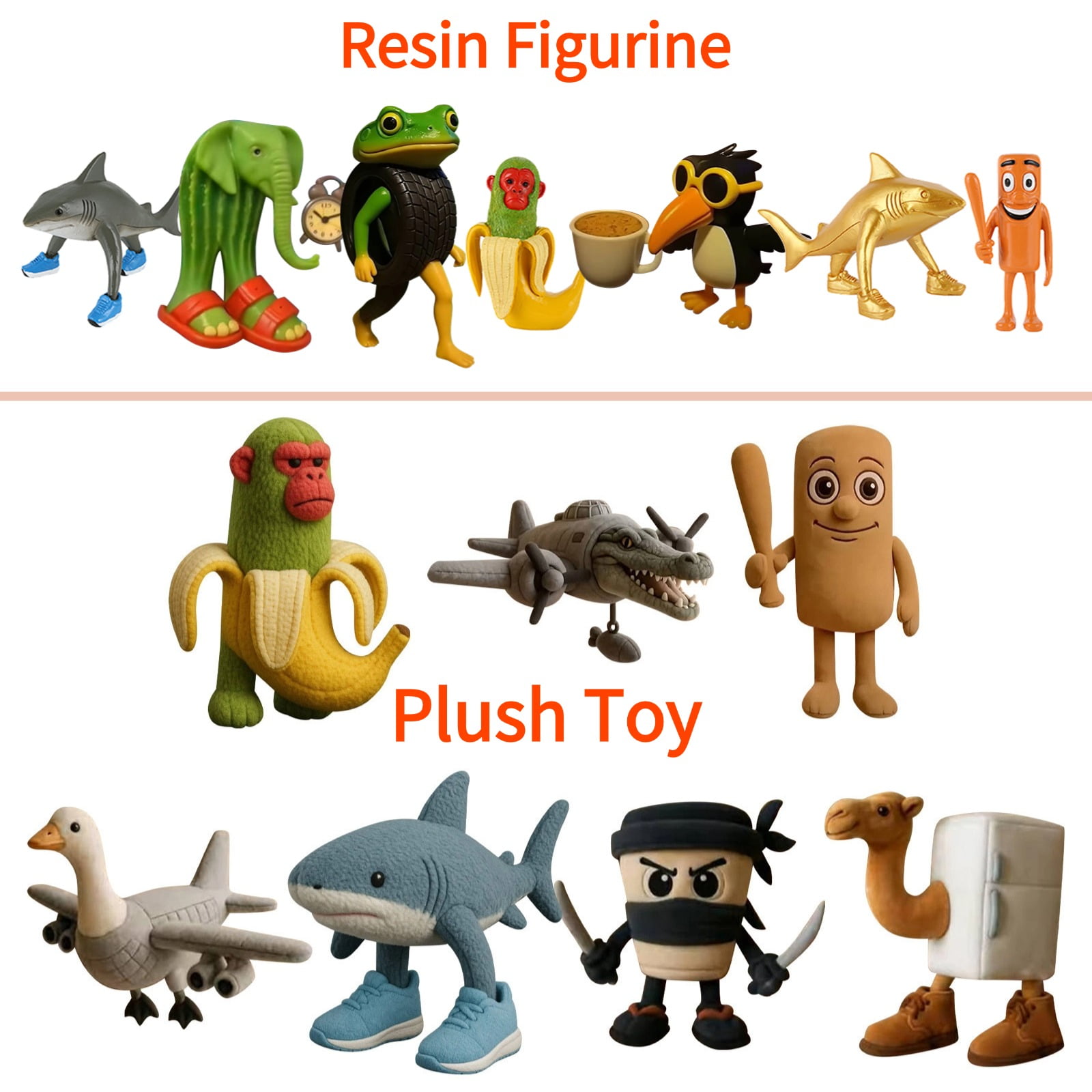 Tralalero Tralala Ai Italian Animals Tralalero Figures 6 Inch Funny Ai Brainrot Resin Figures ...
