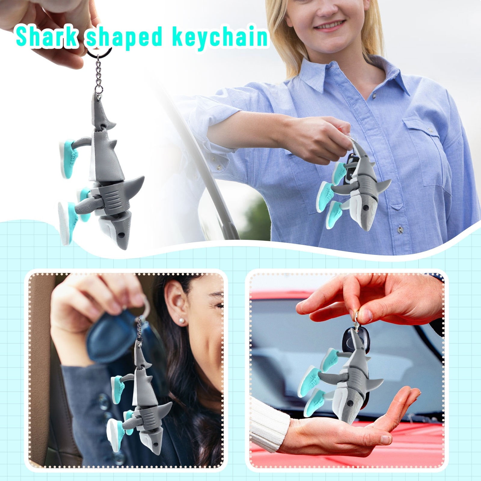 Tralalero Tralala Desk Decor, Predatory Fish Meme Figure, Tung Tung ...