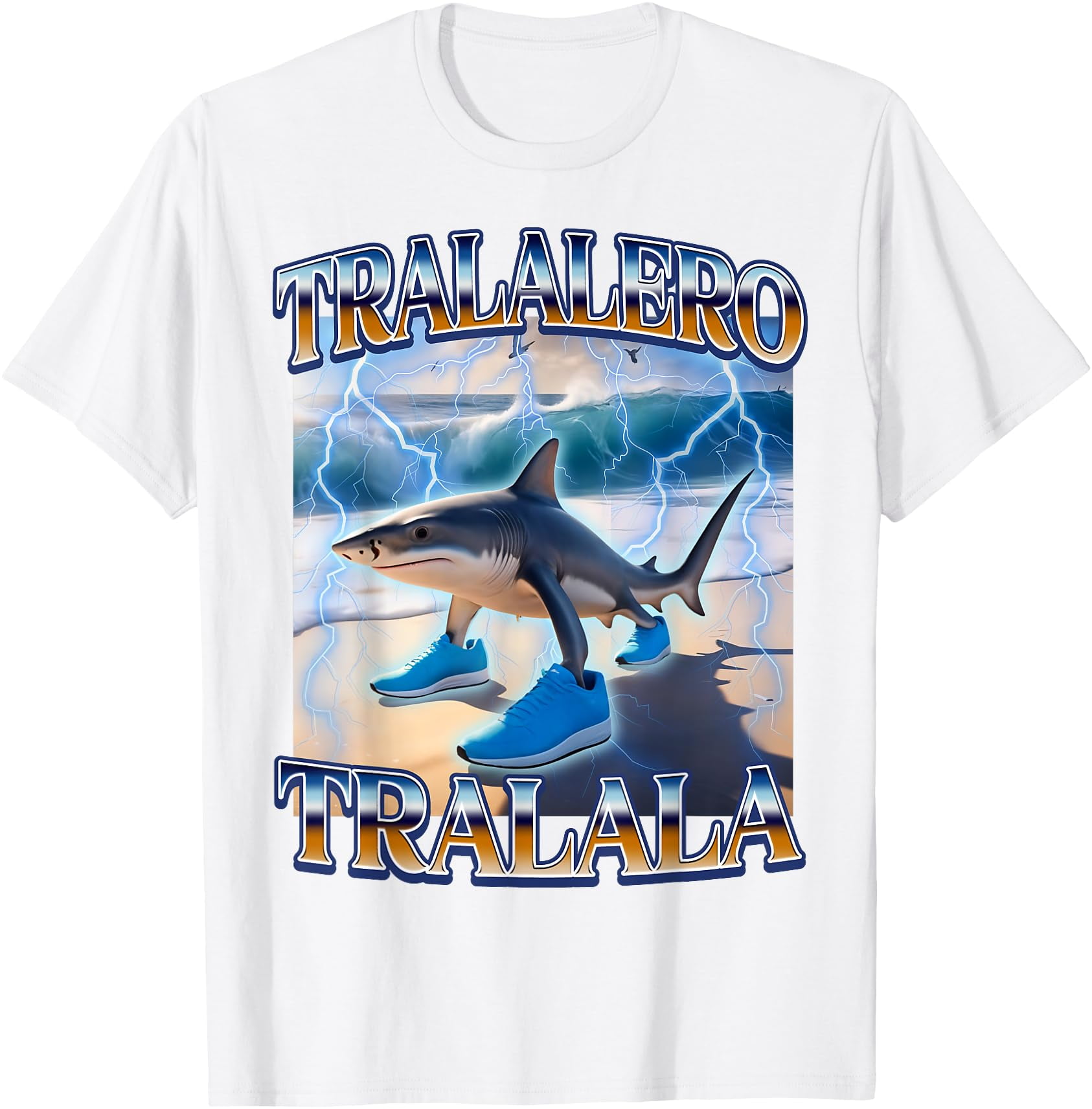 Tralalero Tralala Funny Shark Meme Bootleg Italian Brainrot T-Shirt ...