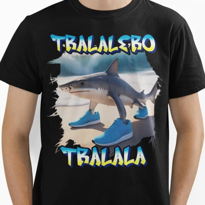 Tralalero Tralala Funny Shark Meme Shirt, Memes Shirt, Meme Shirt ...