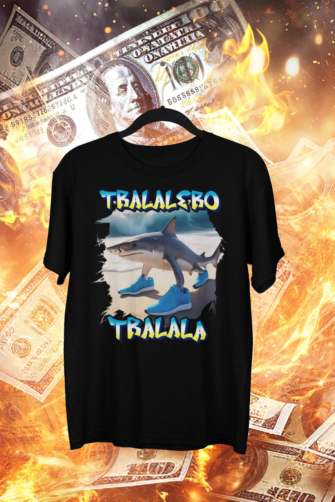 Tralalero Tralala Funny Shark Meme T-Shirt - Weird Absurd Hilarious ...