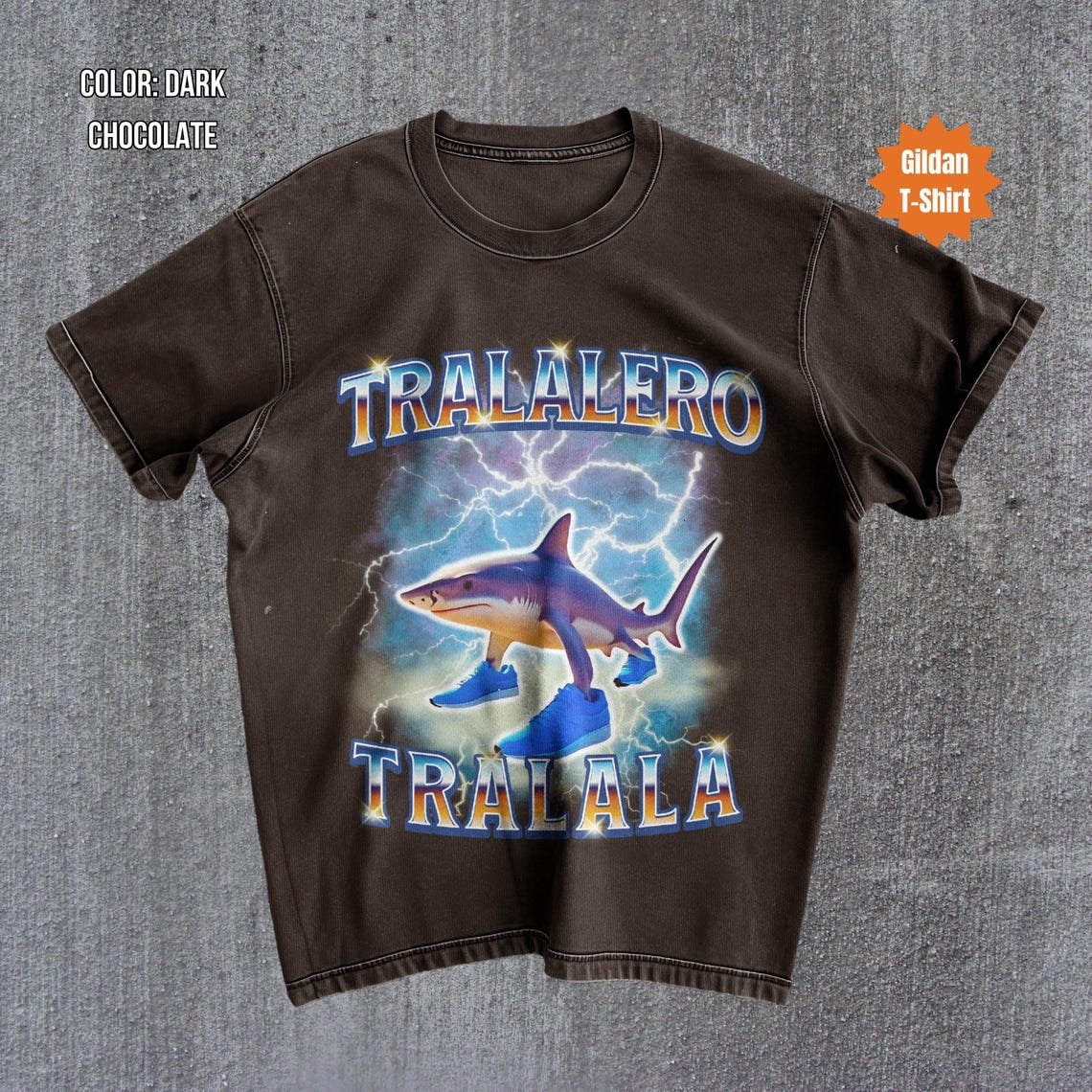 Tralalero Tralala Funny Shark Meme T-shirt, Bootleg Rap Tee, Shark With ...