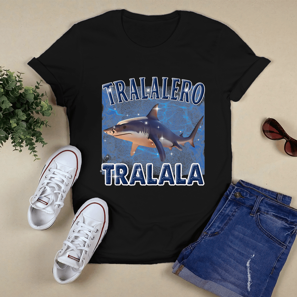 Tralalero Tralala Meme Shark Style Classic Tshirt Vintage Tee US Size S ...