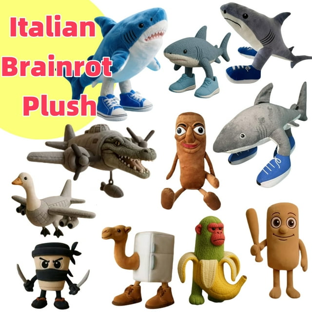 Tralalero Tralala Plush, 12" Tung Tung Tung Sahur Plush Toy, Italian Brainrot Plush, Adorable ...