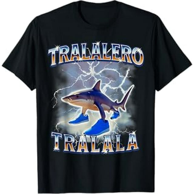 Tralalero Tralala Shark Meme Bootle T-Shirt, Funny Meme Design For Fan ...