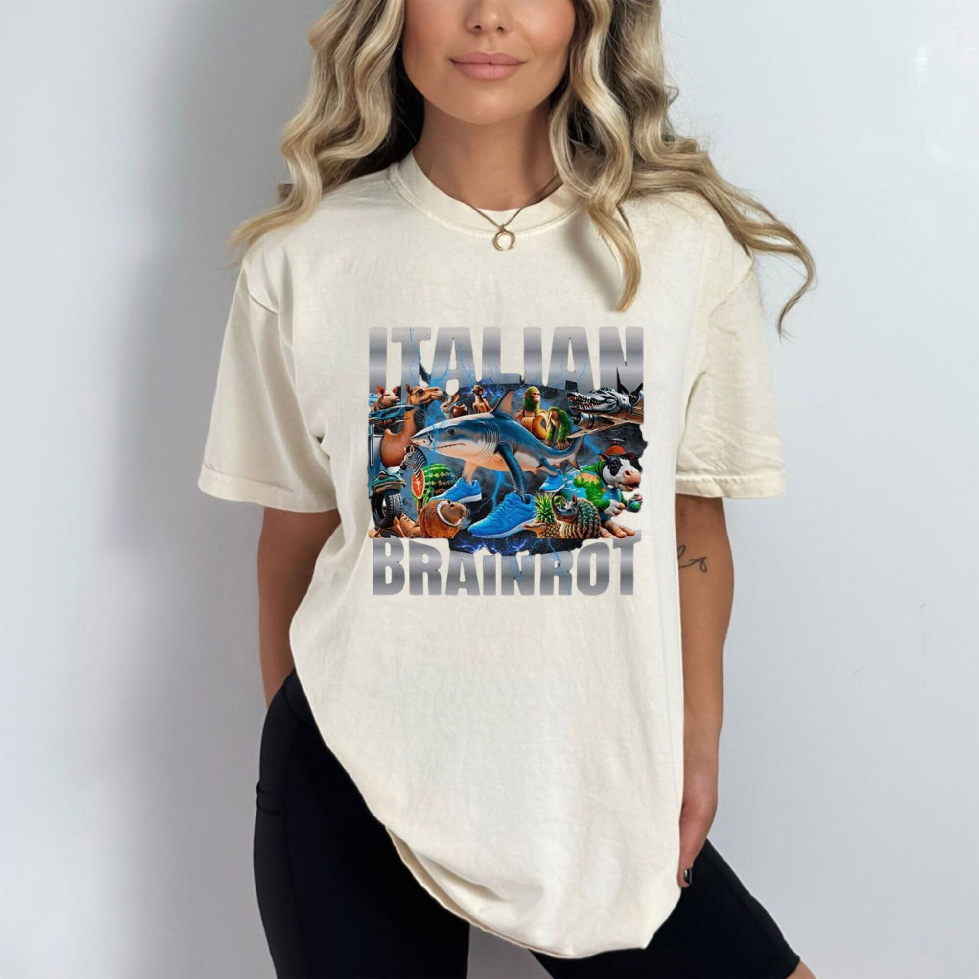 Tralalero Tralala T-Shirt Funny Italian Brainrot Shark Meme Bootleg ...