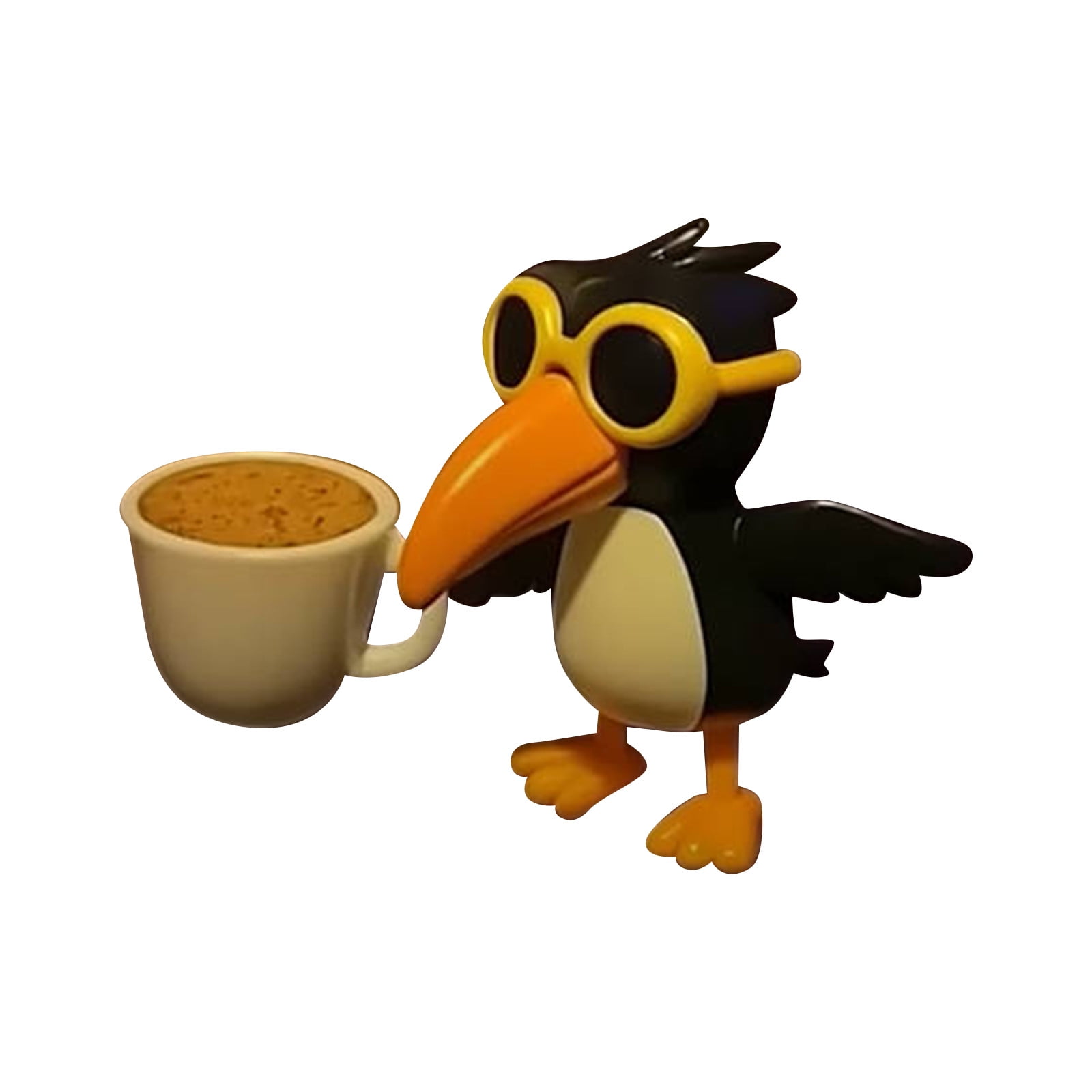 Tralalero Tralala Toys Bird Drinking Coffee AI Italian Animals Tralalero Figures Bird Wear ...