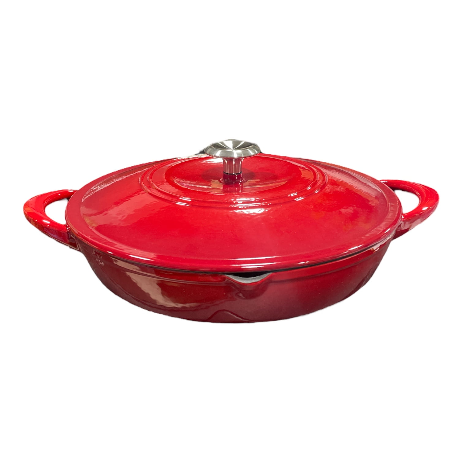 Tramontina 12" Enameled Cast Iron Casserole Dish With Lid & Handles ...
