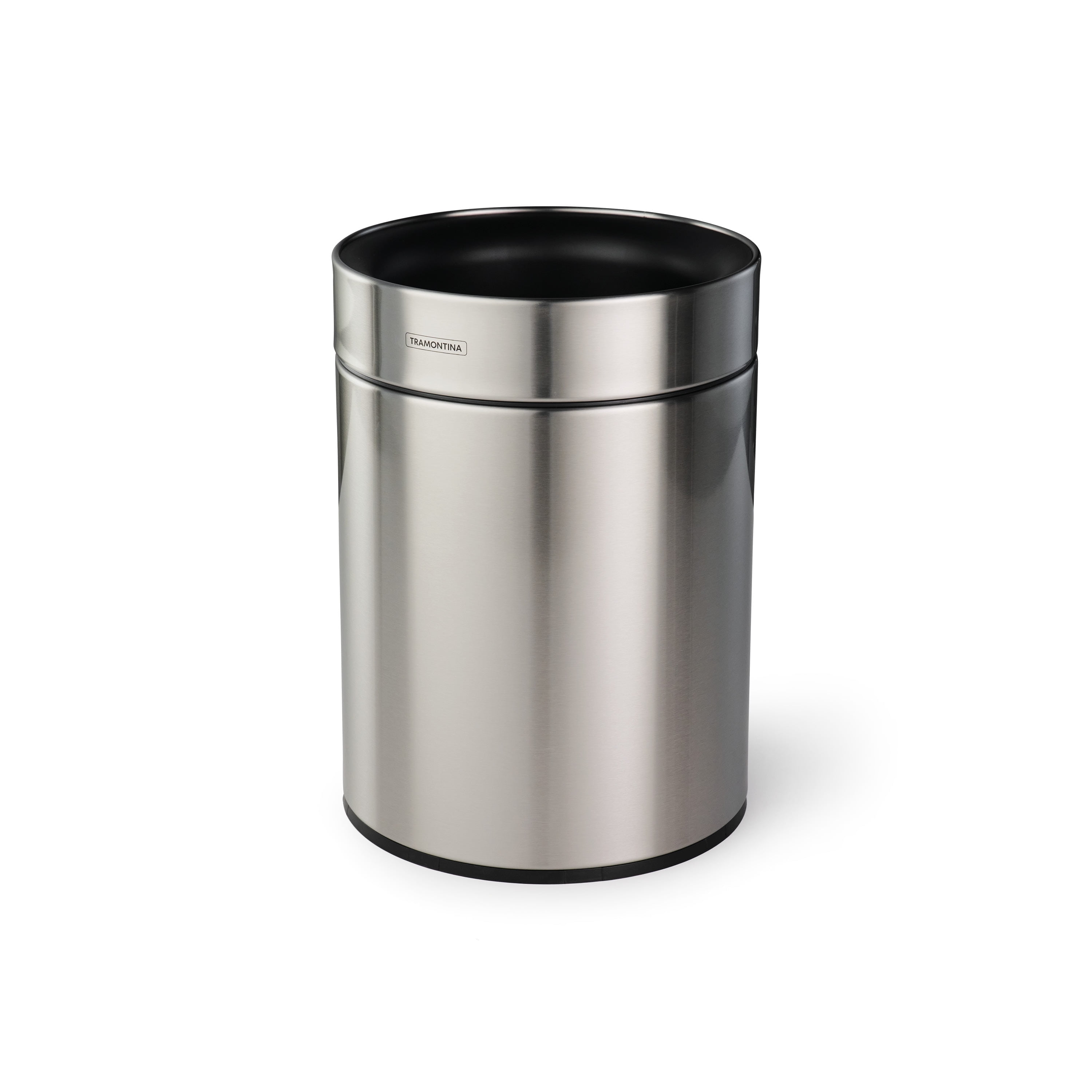 Tramontina 2.38 Gallon Stainless Steel Round Open Top Waste Bin ...