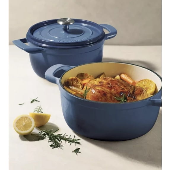 Tramontina Enameled Cast Iron Dutch Oven, 2-pack Blue - Walmart.com