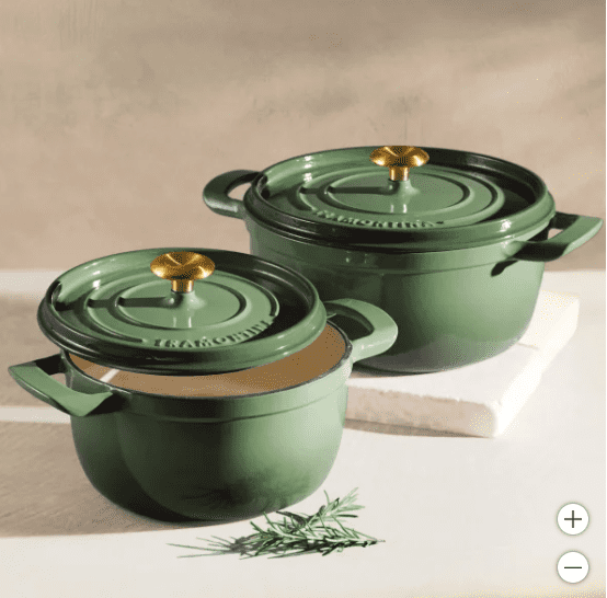 Tramontina 4-quart & 6-quart Enameled Cast Iron Round Dutch Oven, 2 ...