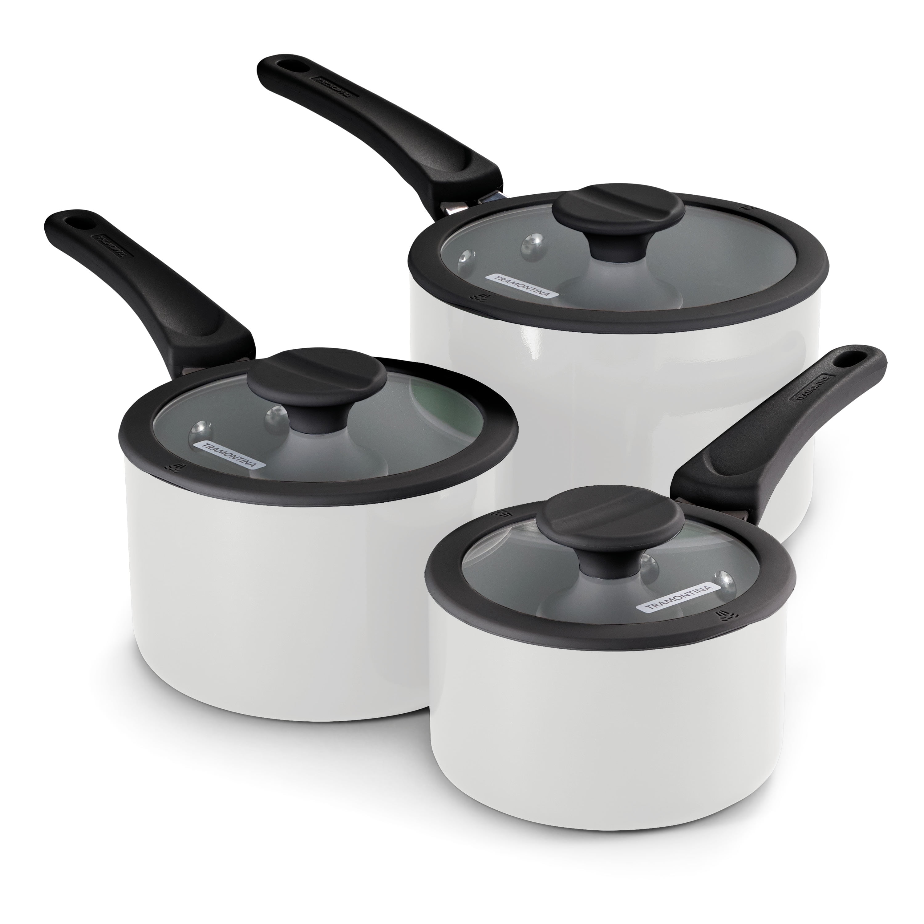 Tramontina 6 Piece Ceramic Nonstick Nesting Cookware Set — Stackable ...