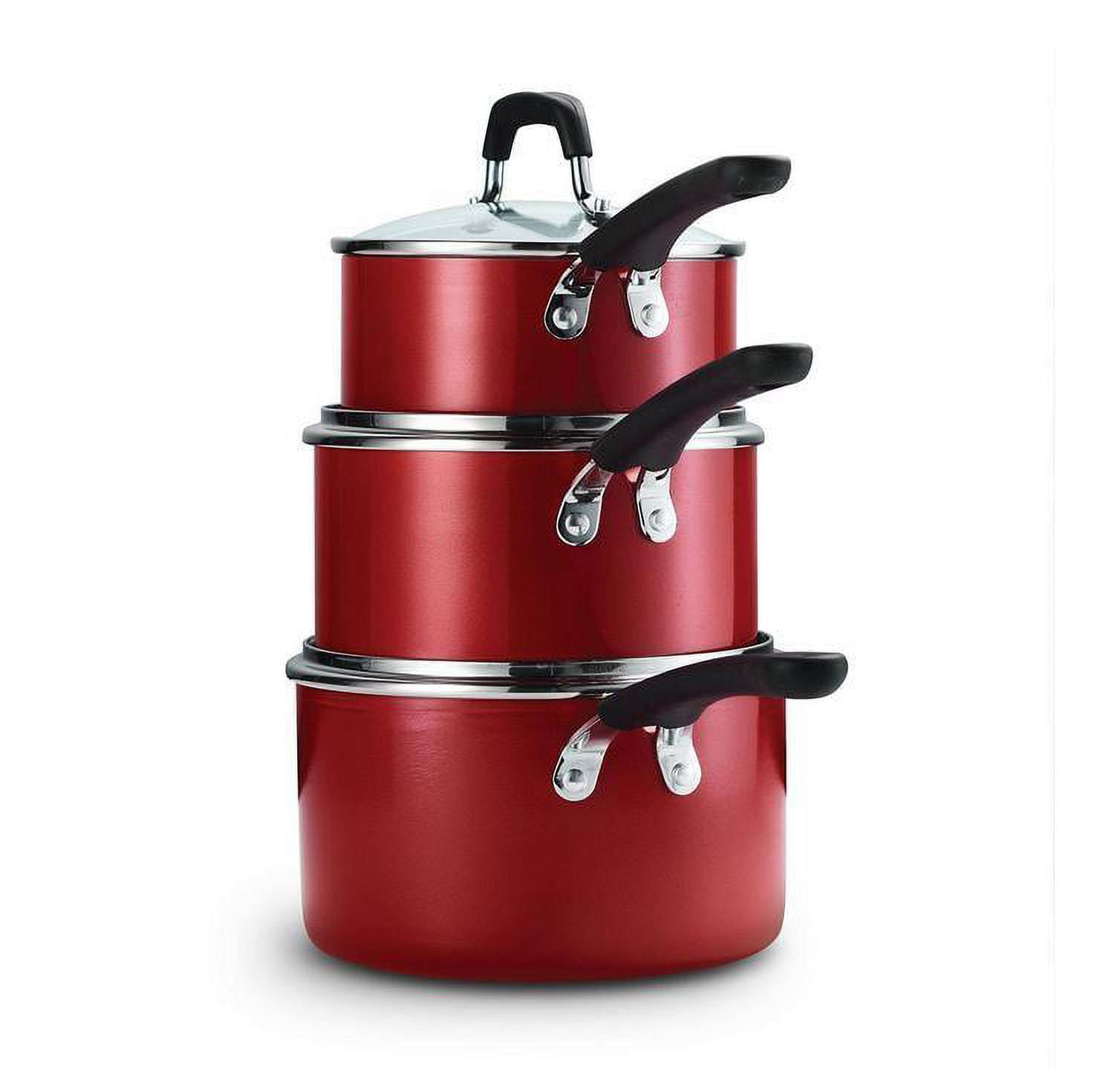 Tramontina 6-Piece Stackable Nonstick Sauce Pan Set (Assorted Colors ...