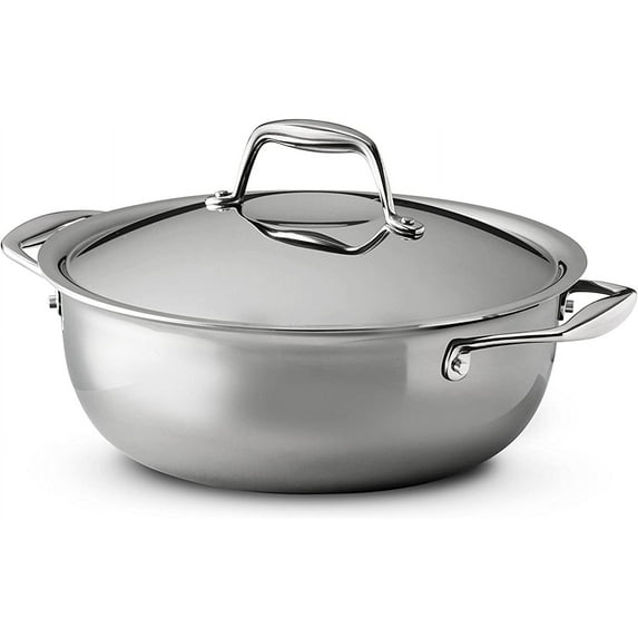 Tramontina Signature 4-Quart Tri-Ply Clad Stainless Steel Universal Pan ...