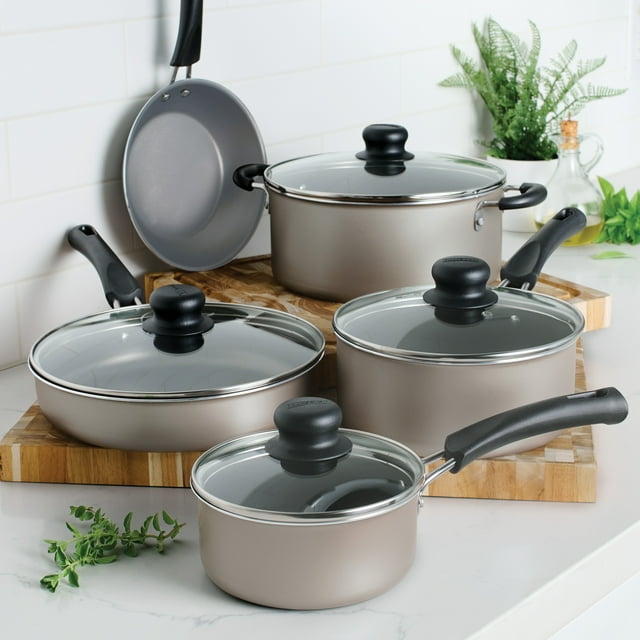 Tramontina 9-Piece Ceramic Cookware Set, Champagne - Walmart.com
