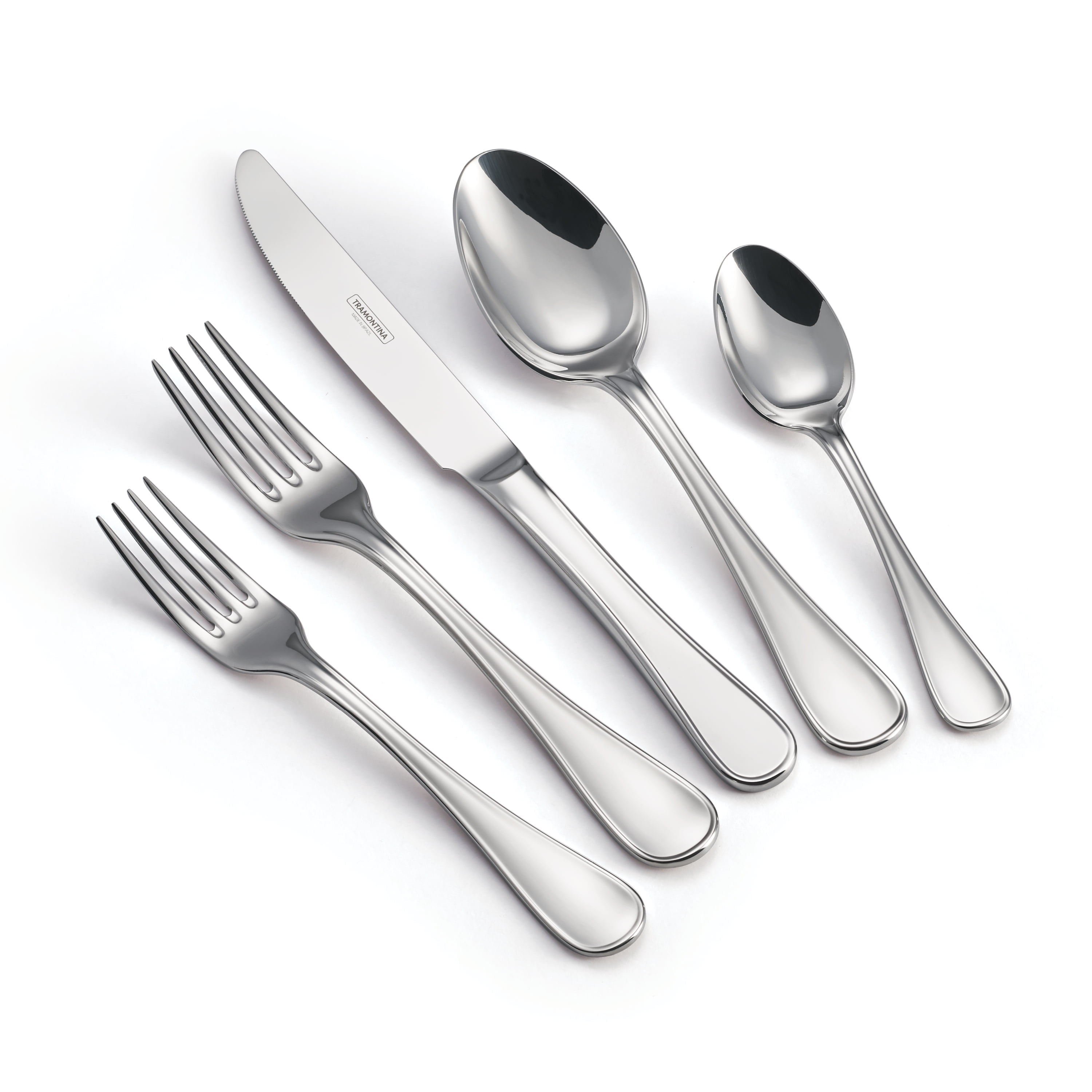 Tramontina Firenze 20-Piece Stainless Steel Flatware Set – Mirror ...