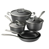 Ecolution Titanium Ceramic Easy Clean Endure Nonstick Cookware Set, 8 ...