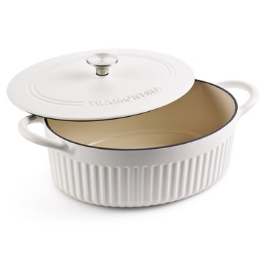 Tramontina Mesa 5.5 Qt Enameled Cast Iron Dutch Oven White - Walmart ...