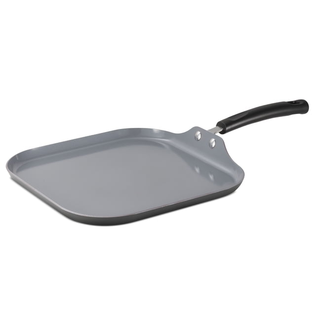 Tramontina PrimaWare 11" CERAMIC Steel Gray Square Griddle - Walmart ...