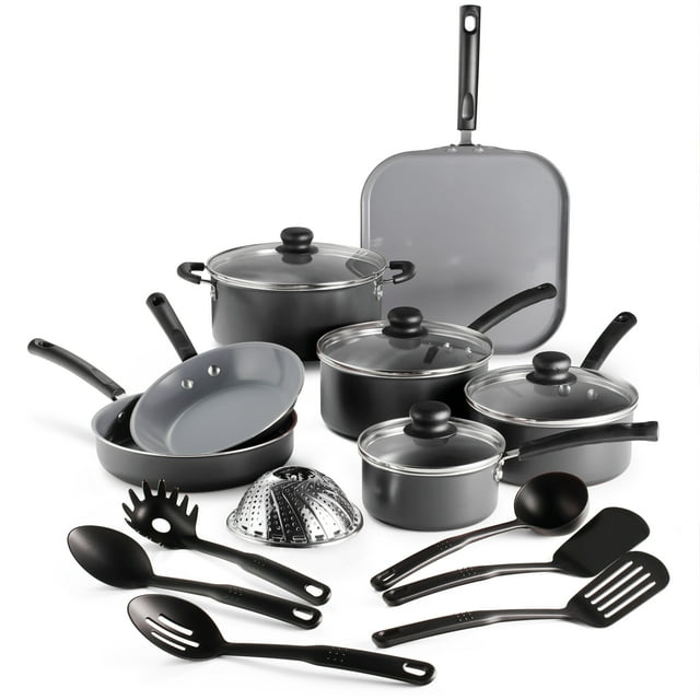 Tramontina Primaware 18 Piece CERAMIC Cookware Set, GRAY - Walmart.com