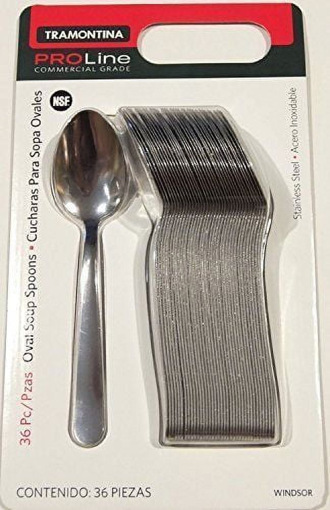 Tramontina Pro Line Commercial Grade Stainless Steel Oval Soup Spoon ...