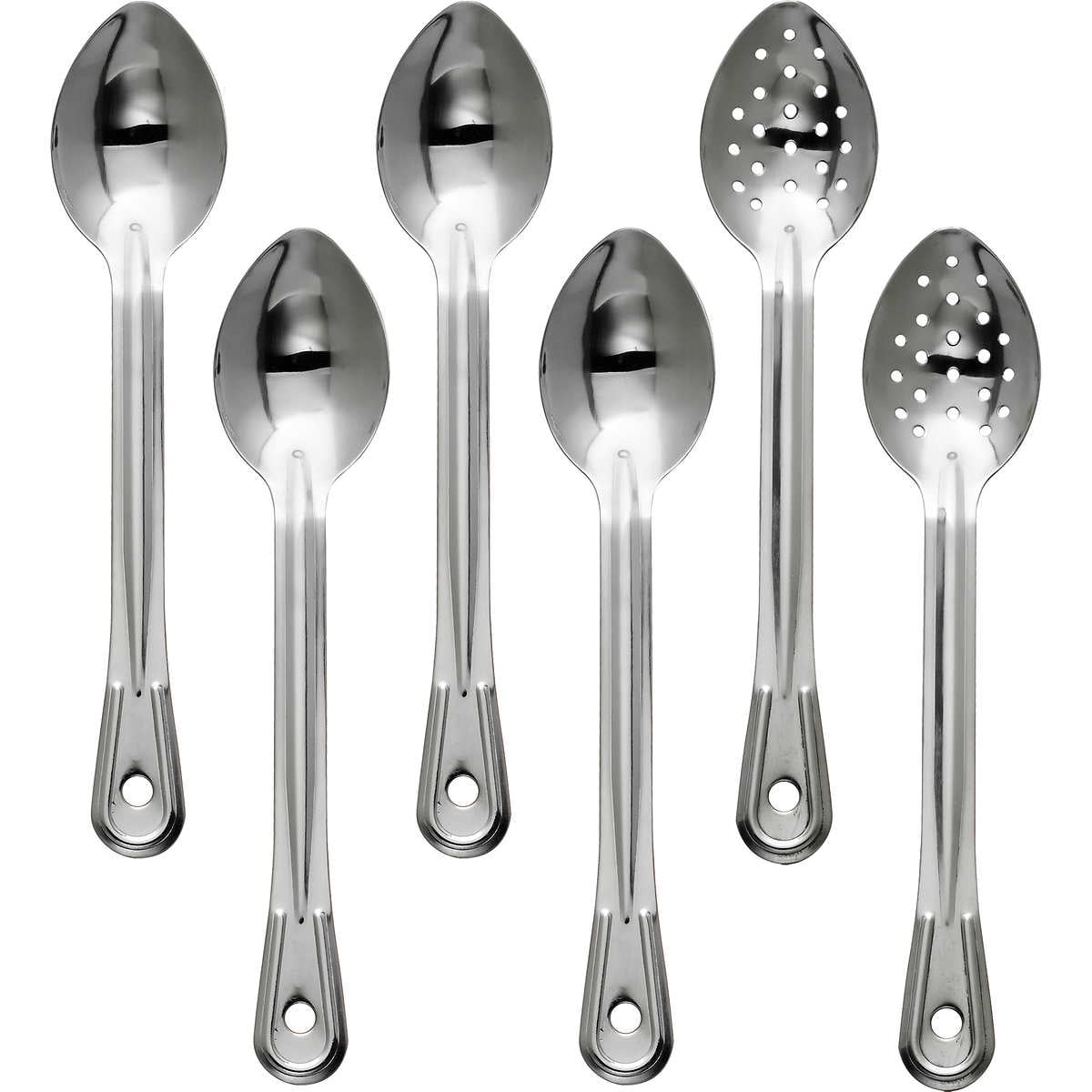Tramontina Professional Stainless Steel Serving Spoons Set, 6 Piece ...