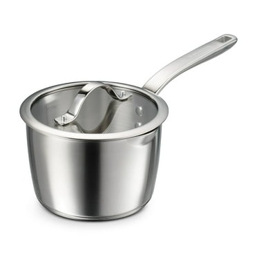 LIANYU 2QT & 3QT Saucepan with Tempered Glass Lid, Stainless Steel ...