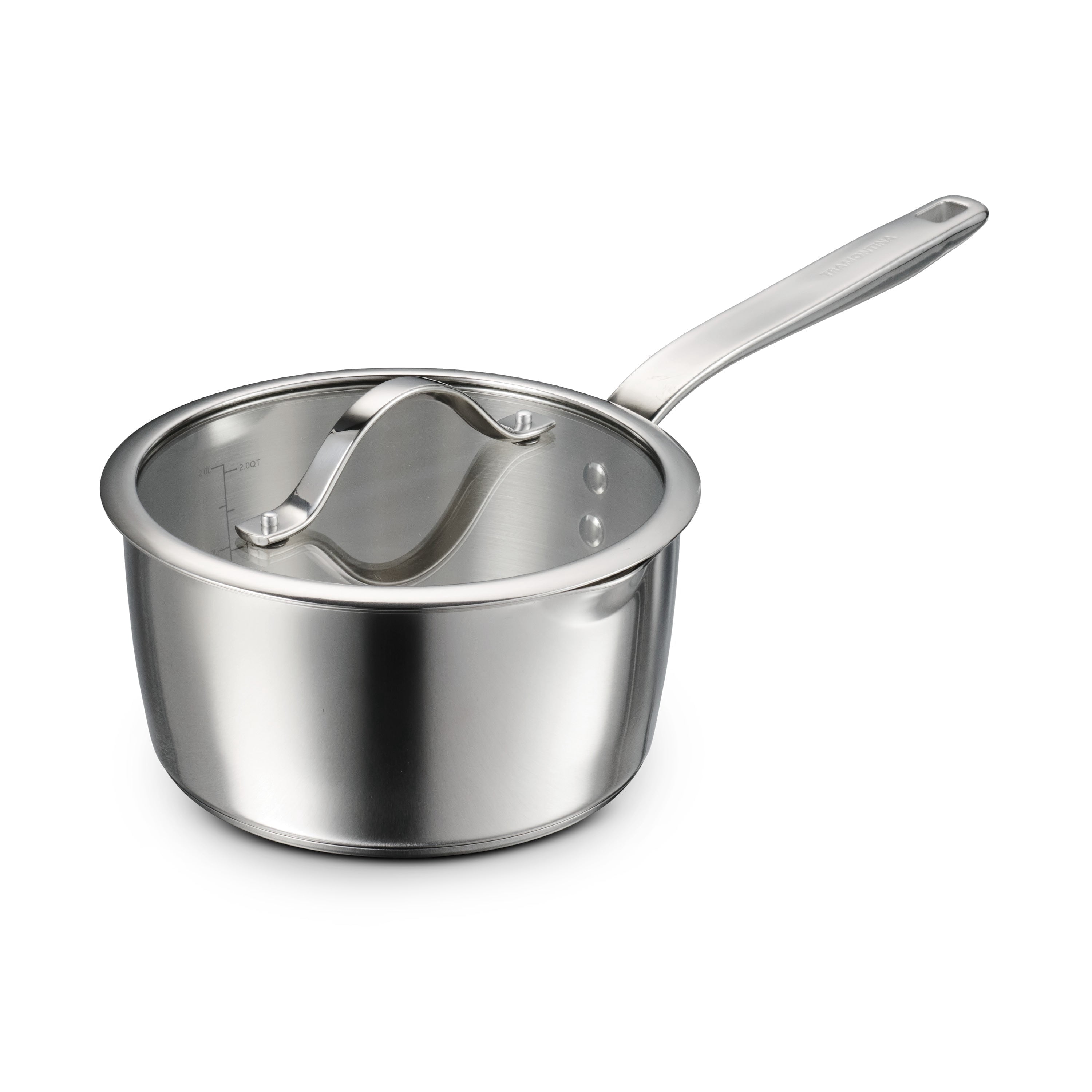 Tramontina Tempo Tri-Ply Base Stainless Steel 3-Quart Sauce Pan with ...