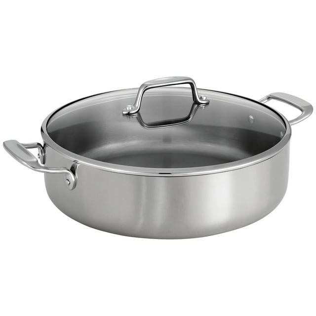 Tramontina Tri-Ply Clad 6 Qt Covered Stainless Steel Braiser Pan ...