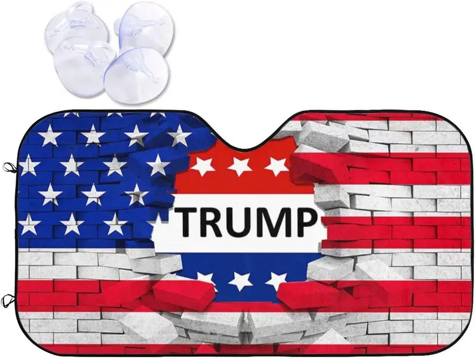 Tramp Car Windshield Sunshade American USA Flag Automotive Sun Shade ...