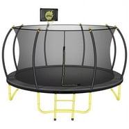 14FT Outdoor Trampoline with 360-Degree Safety Enclosure Net, Ladder, and 1000 LBS Weight ...
