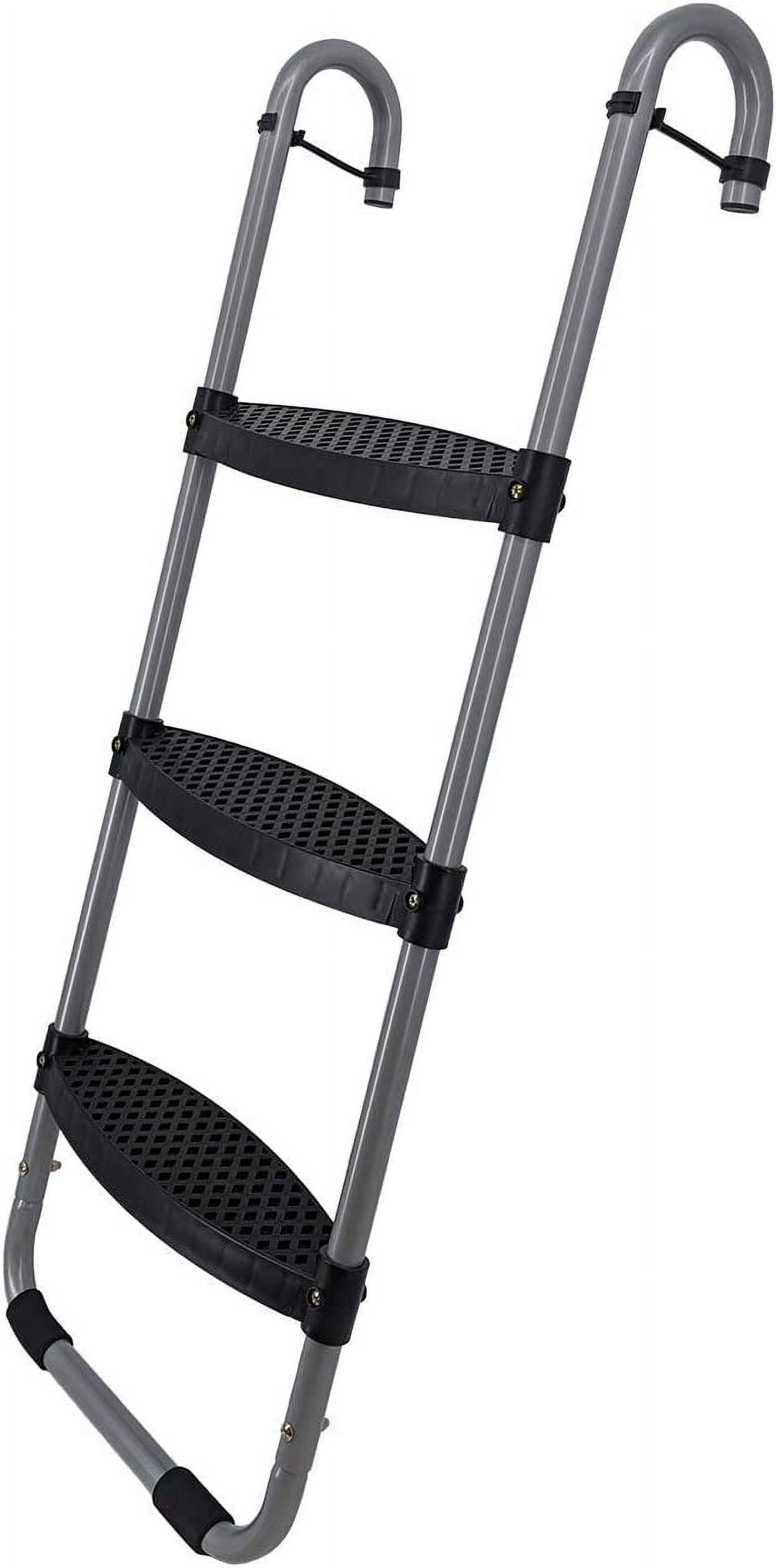 Trampoline 3-Step Ladder with Safety Latch and Wide Steps for Kids ...