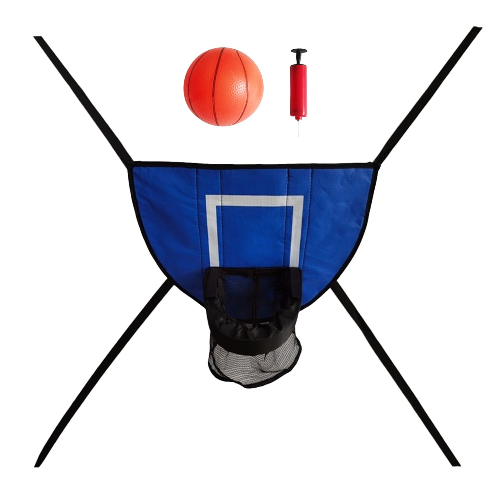 Trampoline Basketball Hoop - with Enclosure, for Kids/Adults, Indoor ...