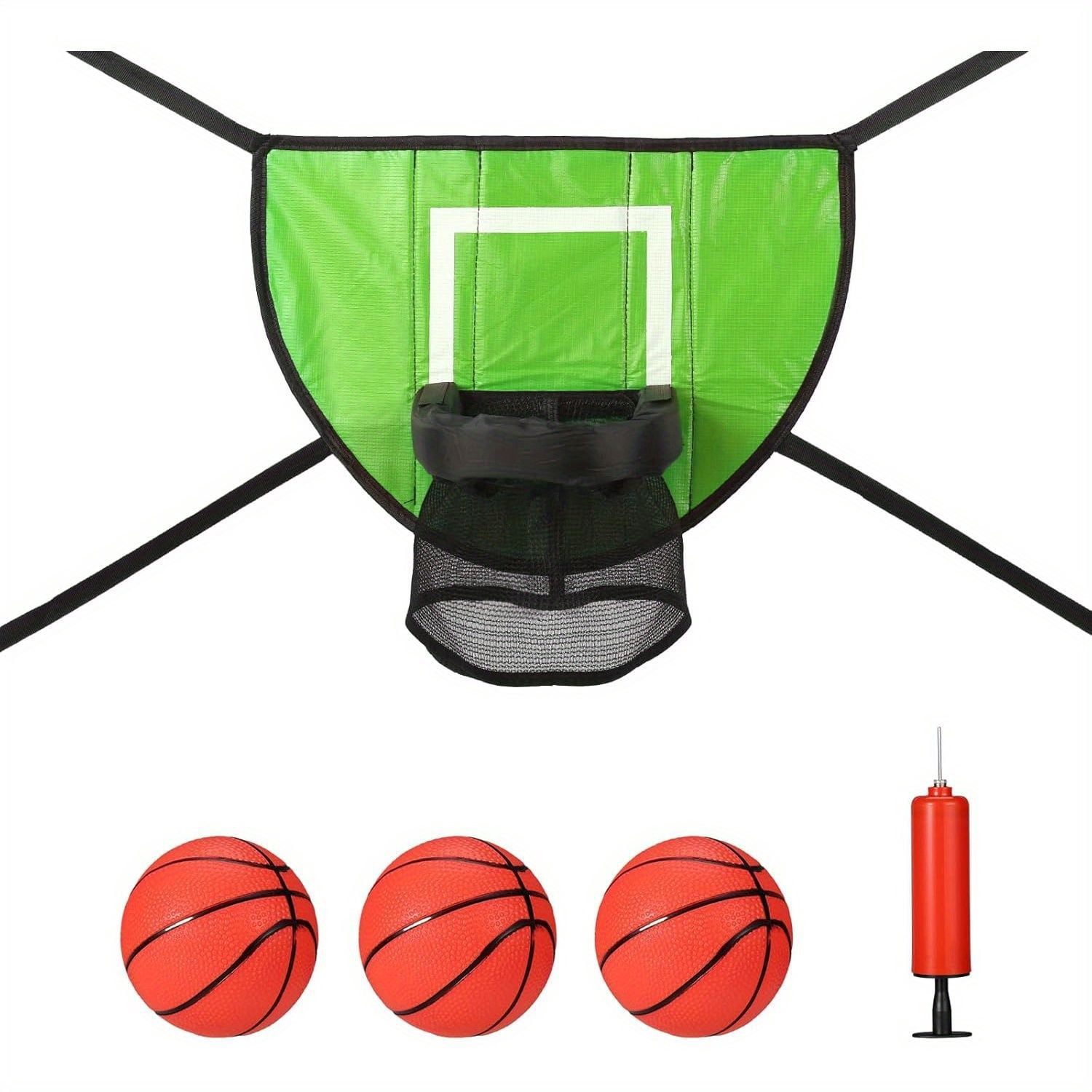 Trampoline Basketball Hoop, with Pump and 4 Mini Balls, Easy to Install ...