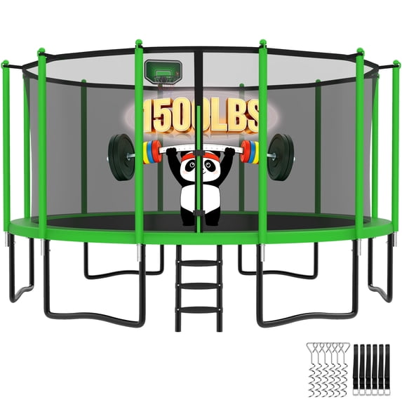 Trampoline with Enclosure for Kids and Adults, 12FT Trampoline with ...