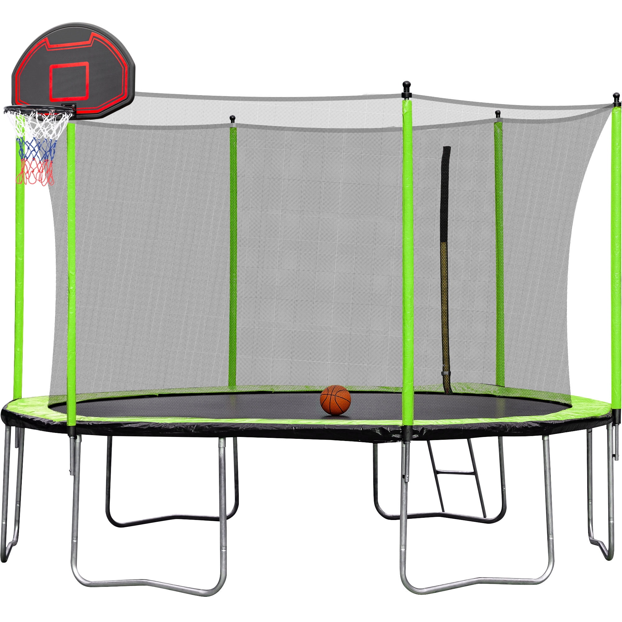 Trampoline For Kids 14FT Trampoline with Basketball Hoop Inflator and ...
