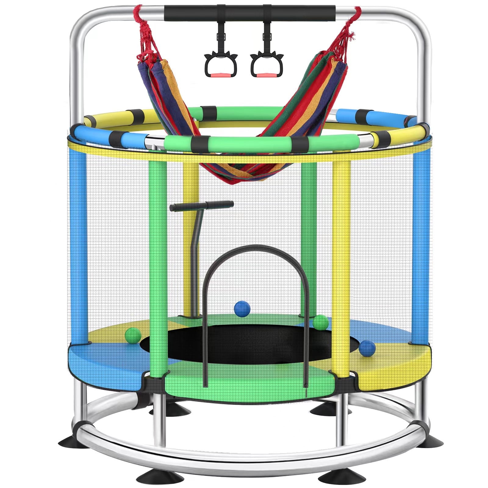 Trampoline for Kids with Enclosure Net, 55" Toddler Mini Trampoline ...
