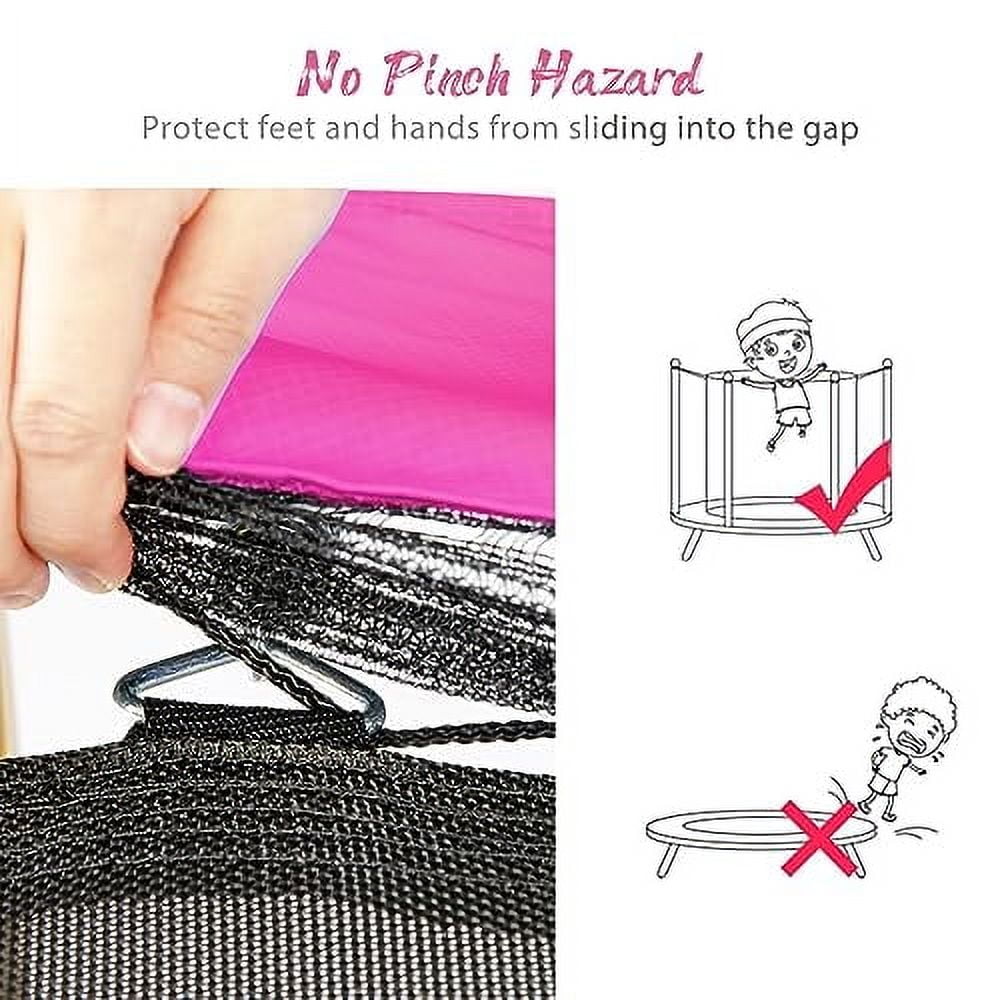 Trampoline for Kids with Hoop and Enclosure Net, Indoor Outdoor Mini ...