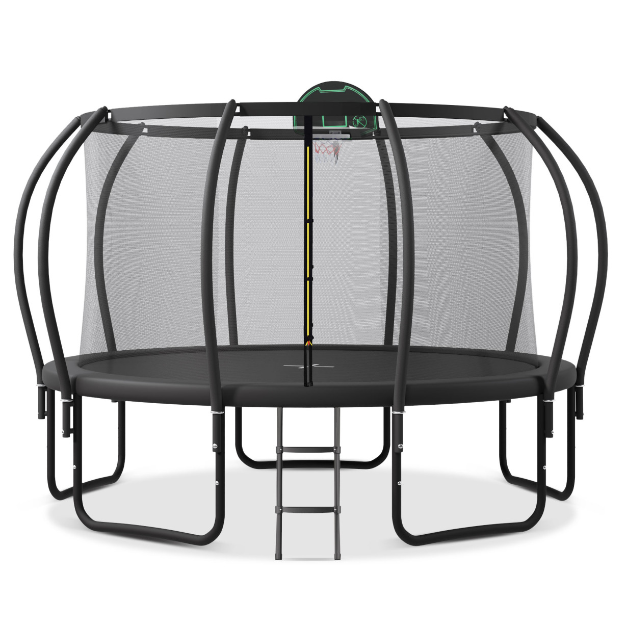 Trampoline Outdoor, 14 FT Trampoline with Enclosure Net and Ladder ...