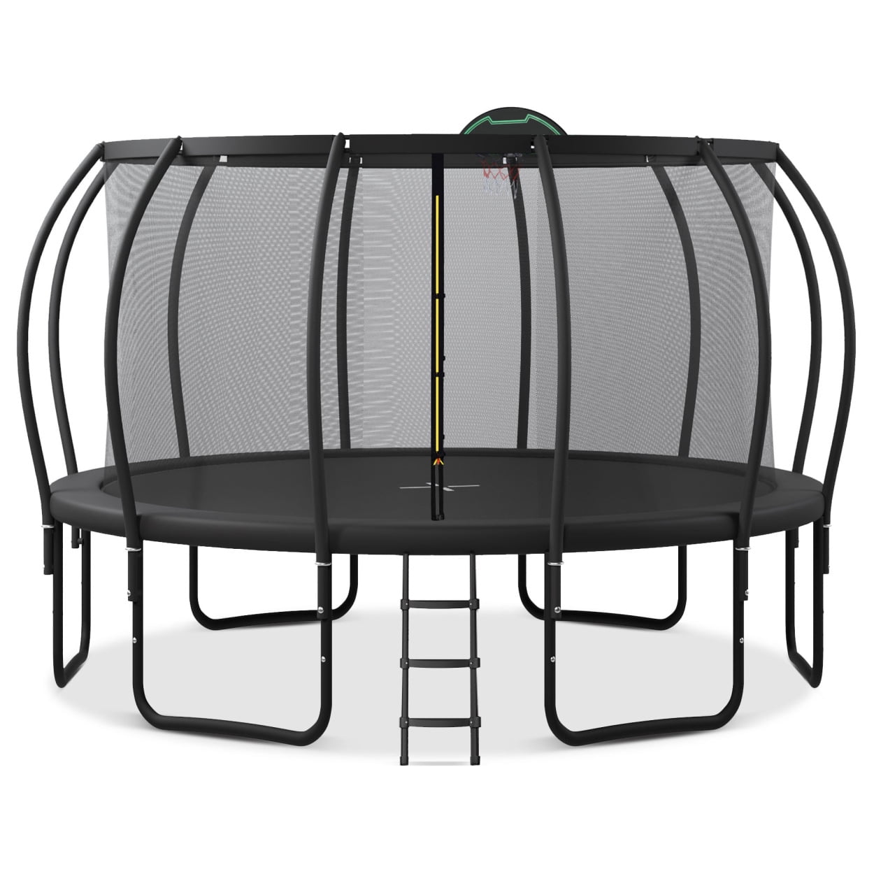 Trampoline Outdoor, 15 FT Trampoline with Enclosure Net and Ladder ...