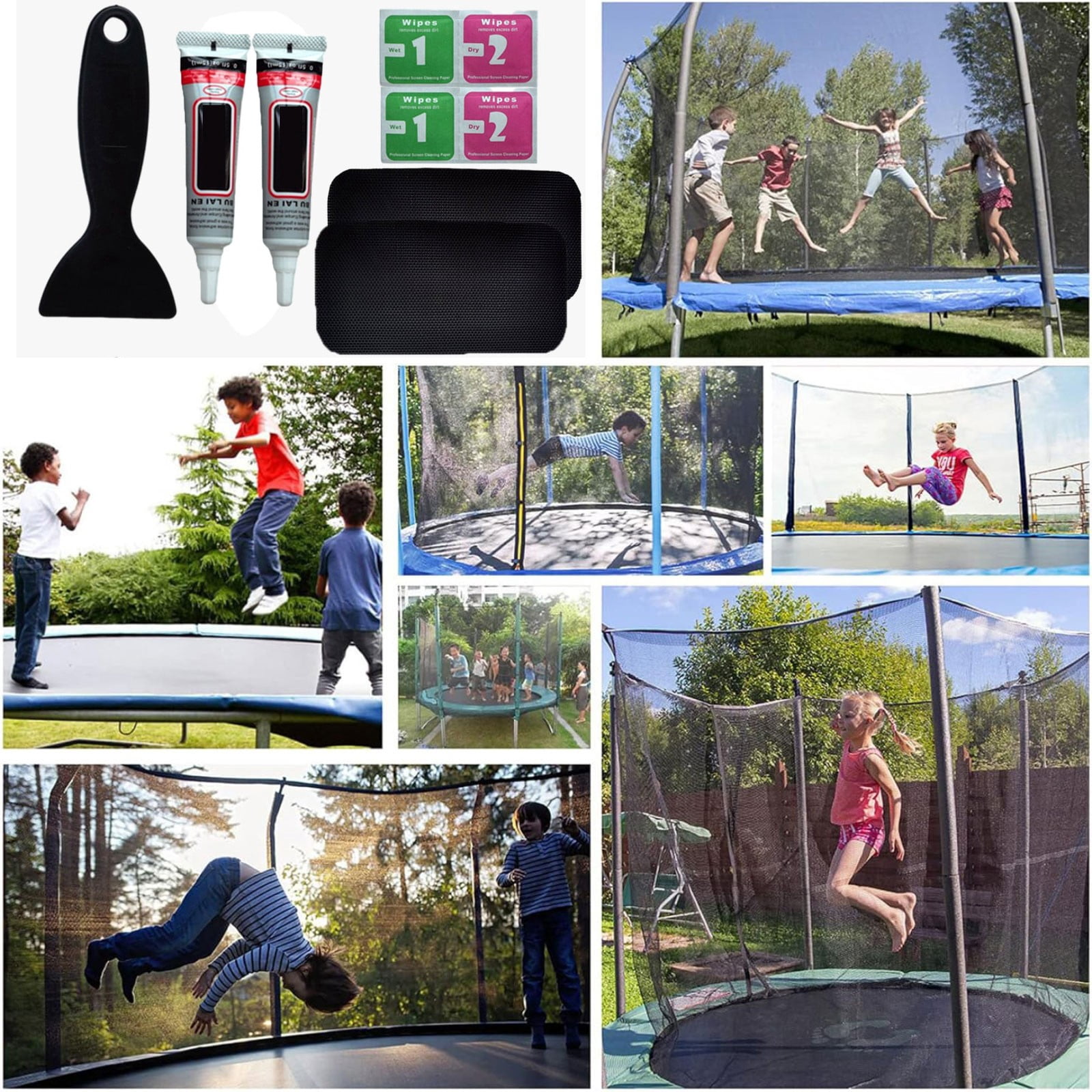 Trampoline Patch Repair Kit 3 Sizes Patches | Repair Trampoline Mat ...