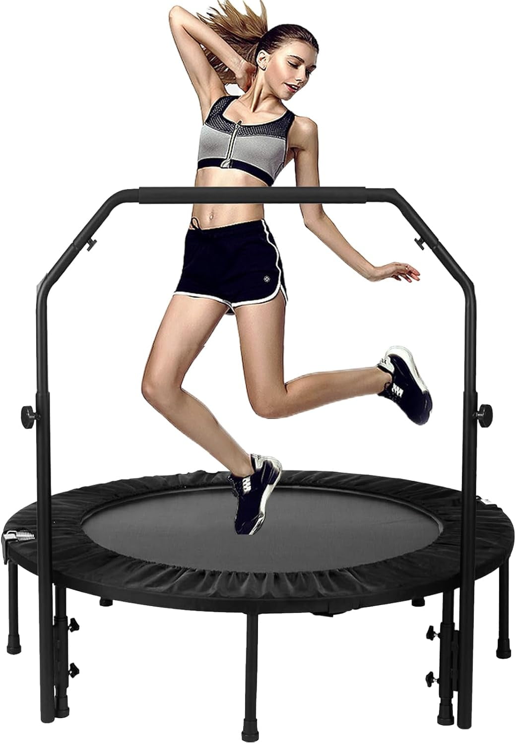 Trampoline, Portable Foldable Trampoline in-Home Mini Rebounder with ...