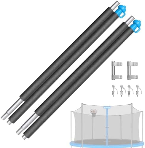 Trampoline Replacement Enclosure Poles with Clamp and Hardware Fits 10 ...