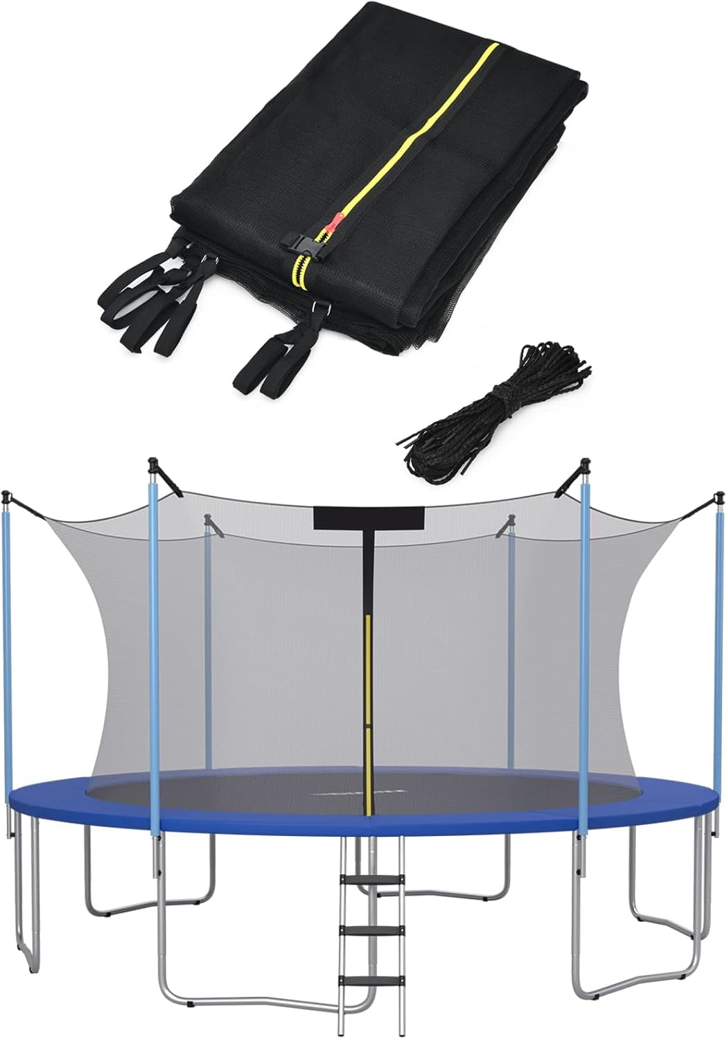 Trampoline Safety Net for 8FT Round Frame Trampoline, Weather-Resistant ...