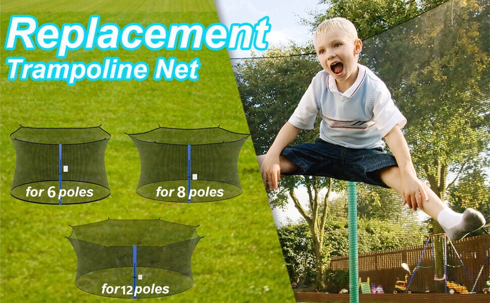 Trampoline Safety Net Enclosure Replacement Enclosure For 10/12/14/16 ...