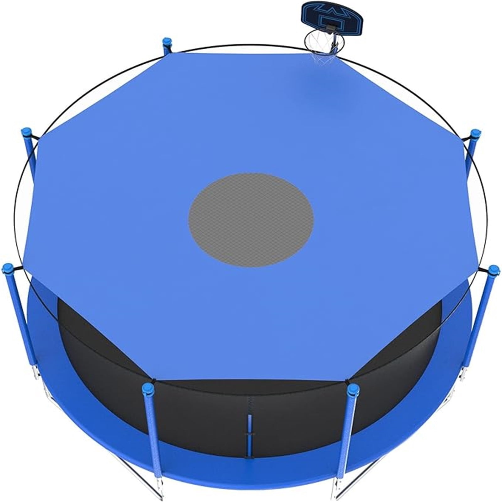 Trampoline Shade Cover, 8FT Sunscreen & Rainproof Anti-UV Trampolines ...