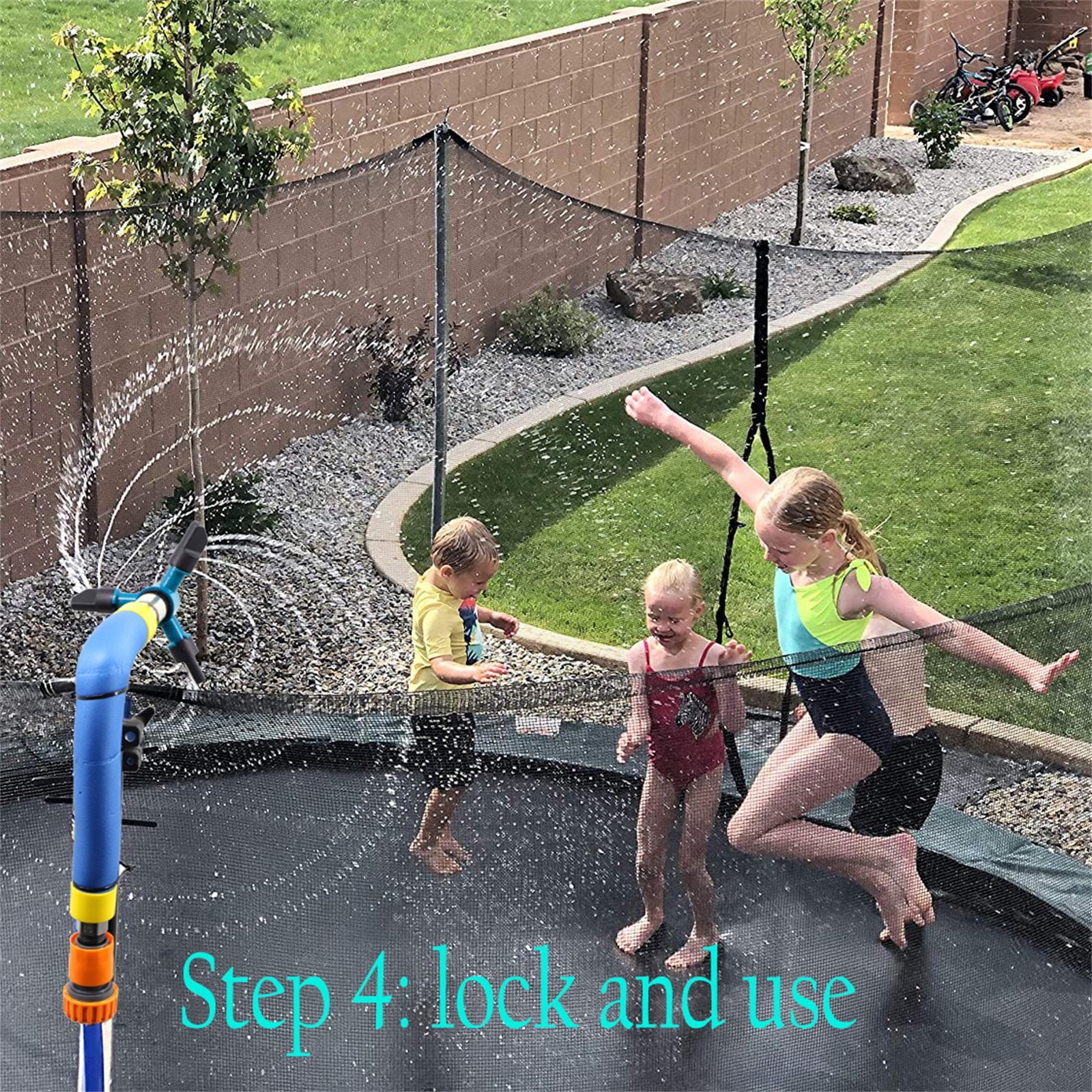 Trampoline Sprinkler for Kids,Outdoor 360 Degree Whirl Sprinkler Fun ...