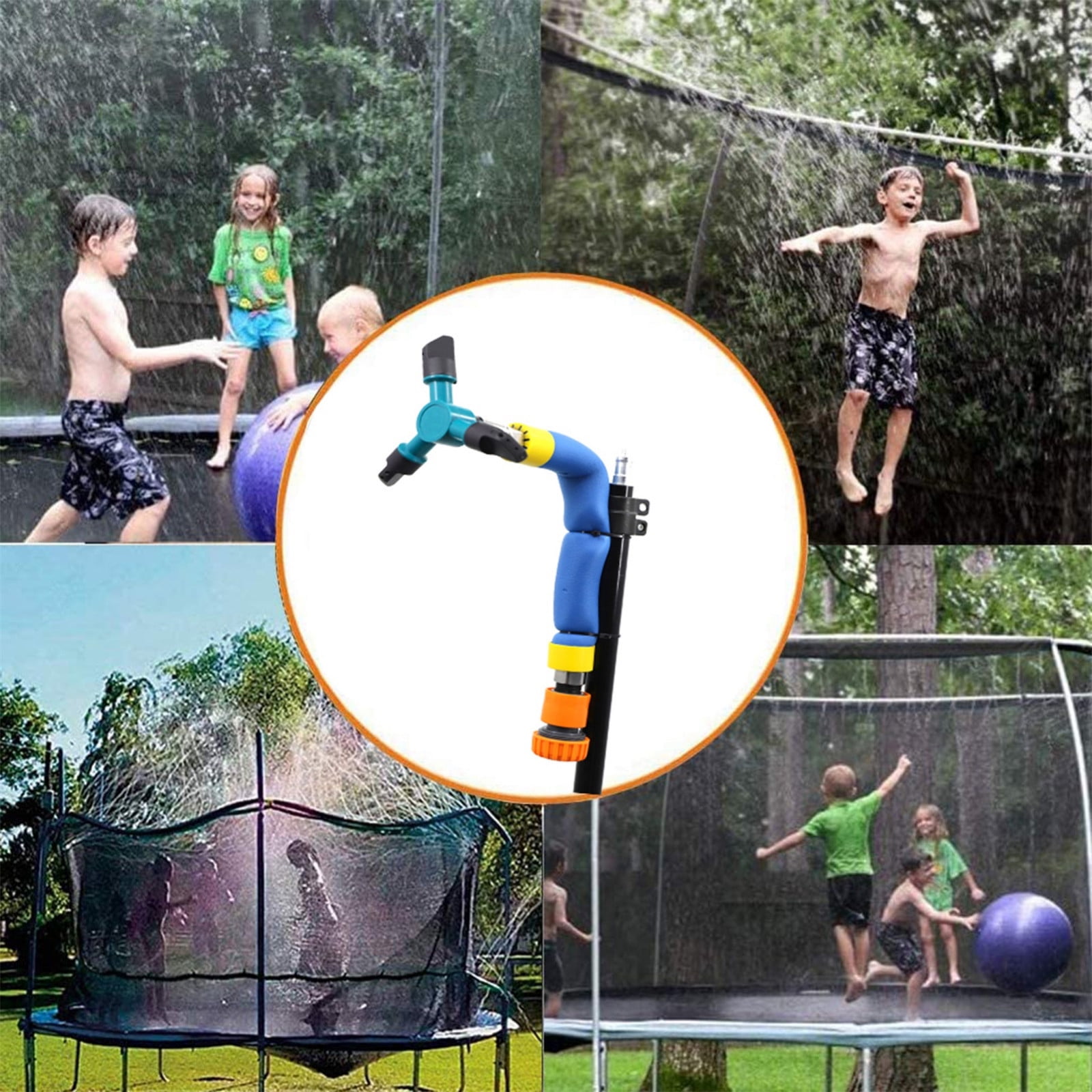 Trampoline Sprinkler for Kids,Outdoor 360 Degree Whirl Sprinkler Fun ...